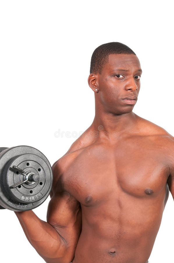 Black Man Lifting Weight stock photo. Image of diverse - 26264884