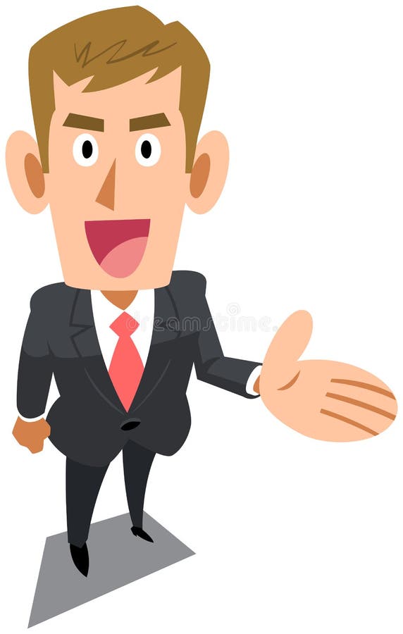 A Man with Light Hair Color in a Suit To Introduce Stock Vector ...
