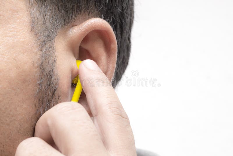 Man Listening with Him Hand on an Ear Stock Image - Image of background ...