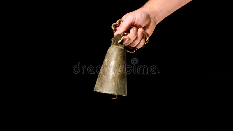 Man with Livestock Bell in a Hand Stock Image - Image of livestock ...