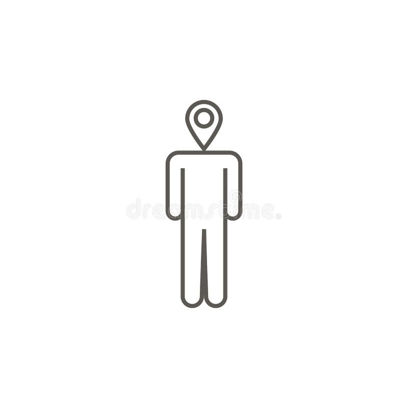 Man, Location Vector Icon. Simple Element Illustration from Map and ...
