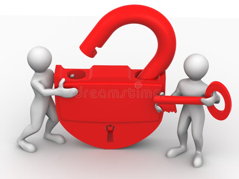 Man with lock stock illustration. Illustration of forbidden - 8165058