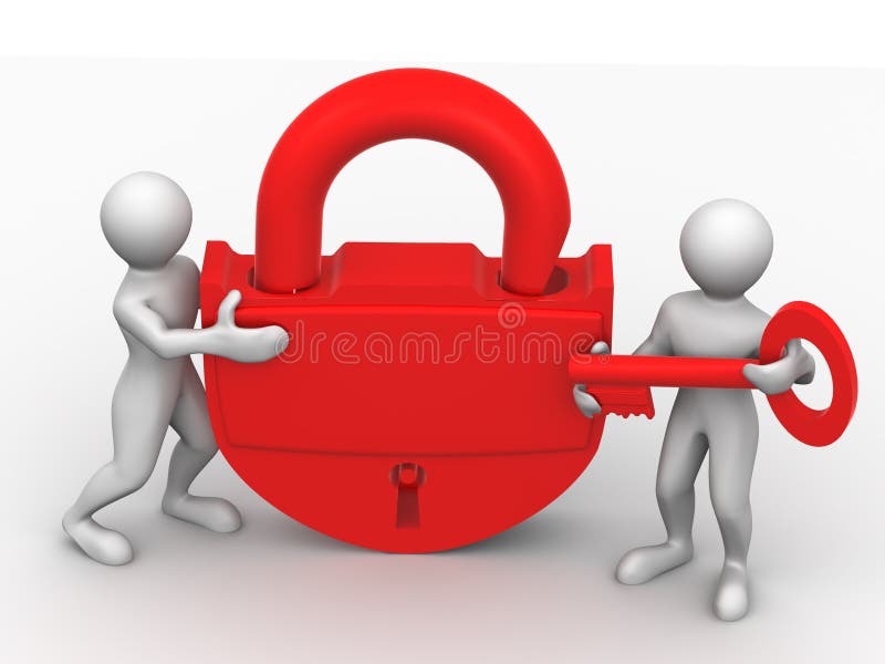 Man with lock stock illustration. Illustration of puppet - 8165068