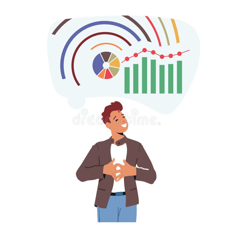 Man with Logical, Analytical, Strategic, Structural Thinking Mental Mindset Type. Mind Behavior ...