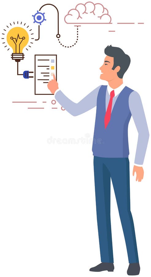 Man with Logical, Analytical, Strategic Thinking Mental Mindset Type ...