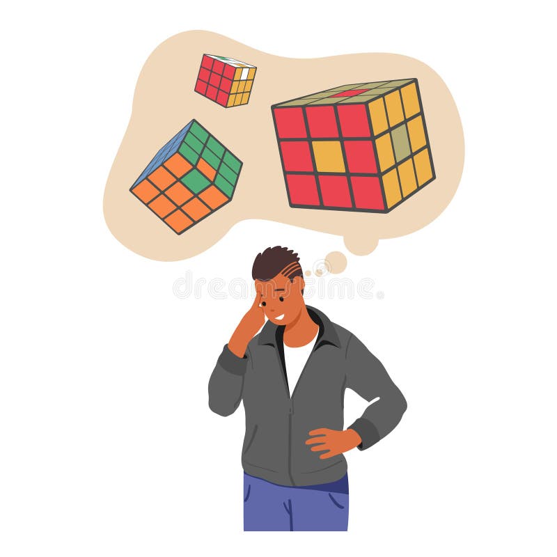 Logical Mindset: Male Cartoon Character with Logic and Structural ...