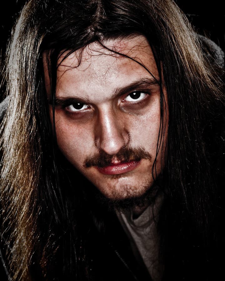 Man with Long Hair stock photo. Image of adult, white - 21308050