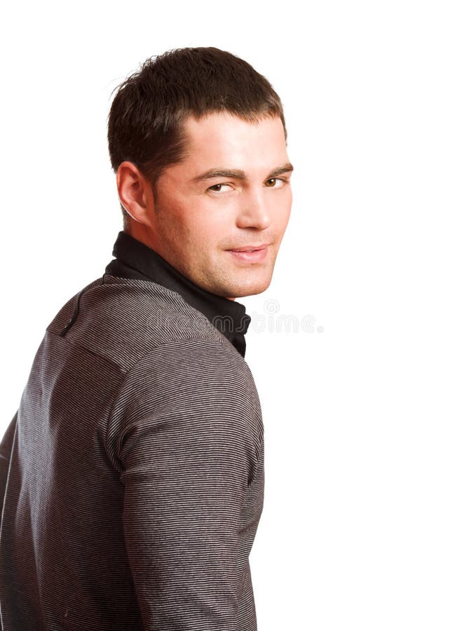 Man looking back stock photo. Image of colleague, short - 21403918