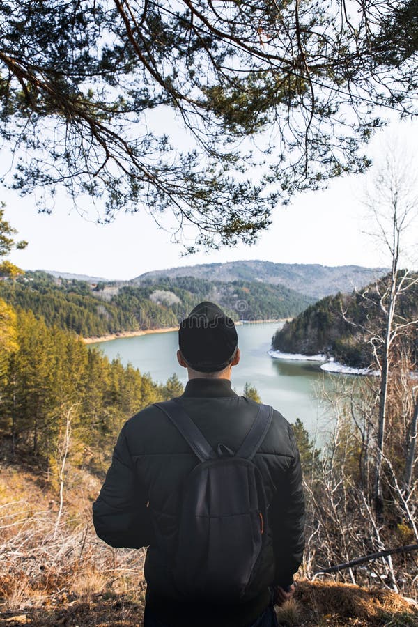 Man Looking at Beautiful Nature Stock Photo - Image of beautiful, copy ...