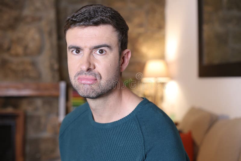 Man Looking really Bored and Disgusted Stock Image - Image of bored ...