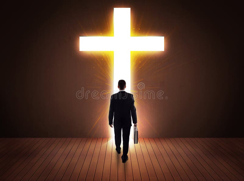 Man Walking Toward Cross Stock Photos - Free & Royalty-Free Stock ...