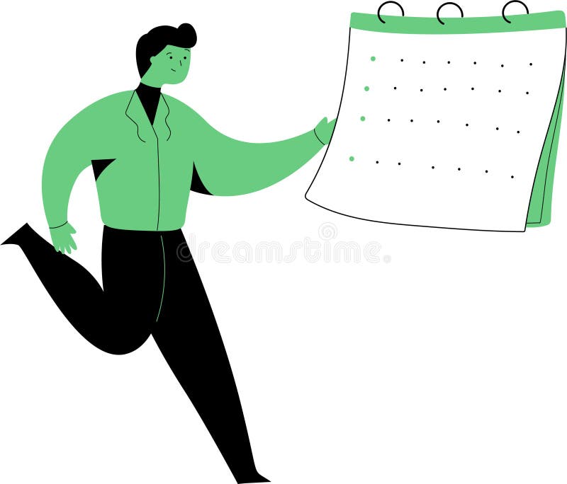 Person Looking Calendar Stock Illustrations – 237 Person Looking ...