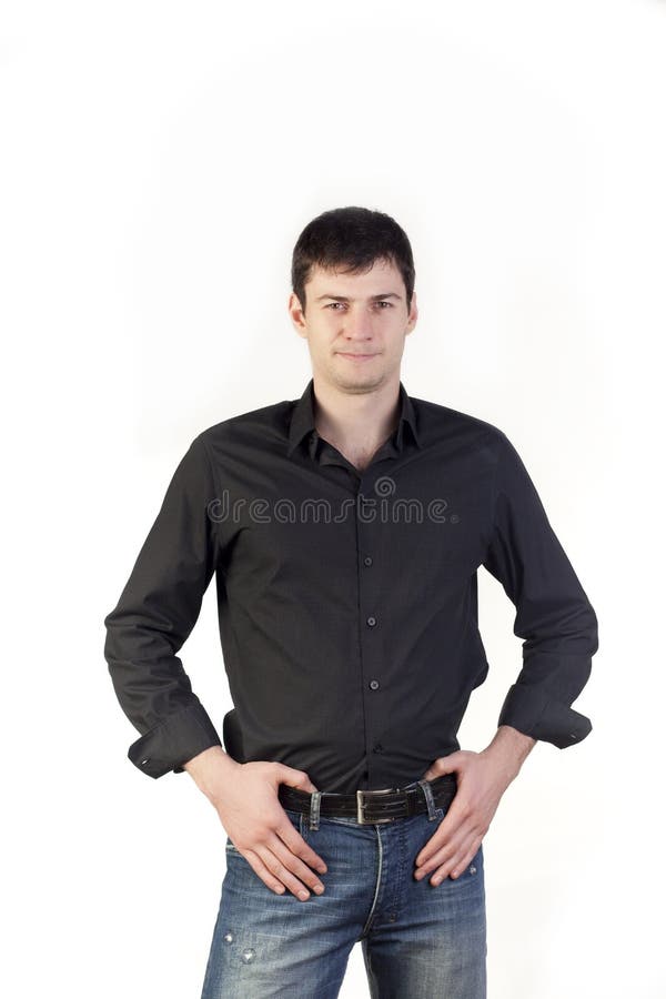 Man looking at camera stock photo. Image of hair, adult - 12487130