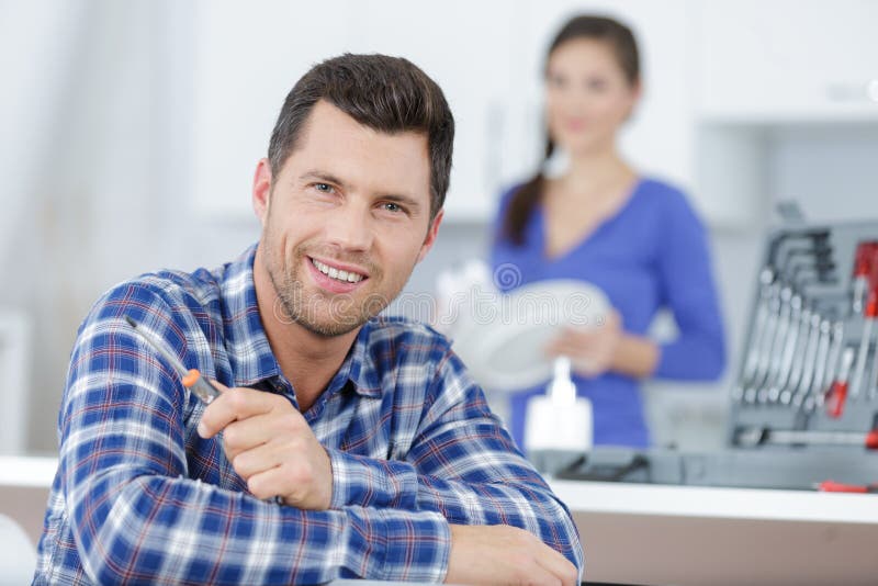 Man Looking at Camera while Holding Driver Stock Photo - Image of ...