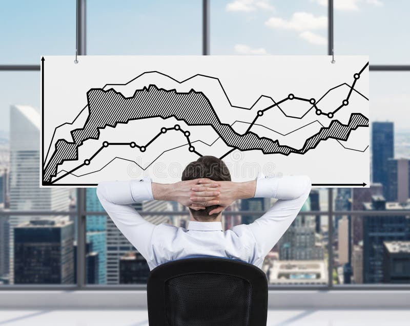 Man looking on chart stock photo. Image of home, education - 49507868