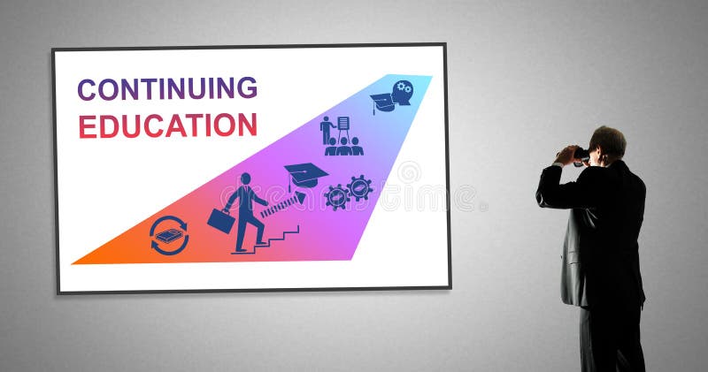 Continuing Education Concept on a Whiteboard Stock Image - Image of ...