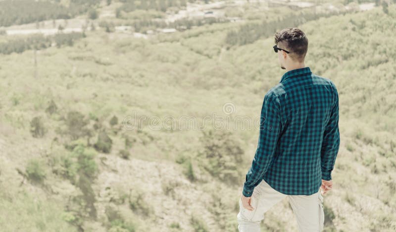 Man Looking into the Distance. Stock Image - Image of tourist, journey ...