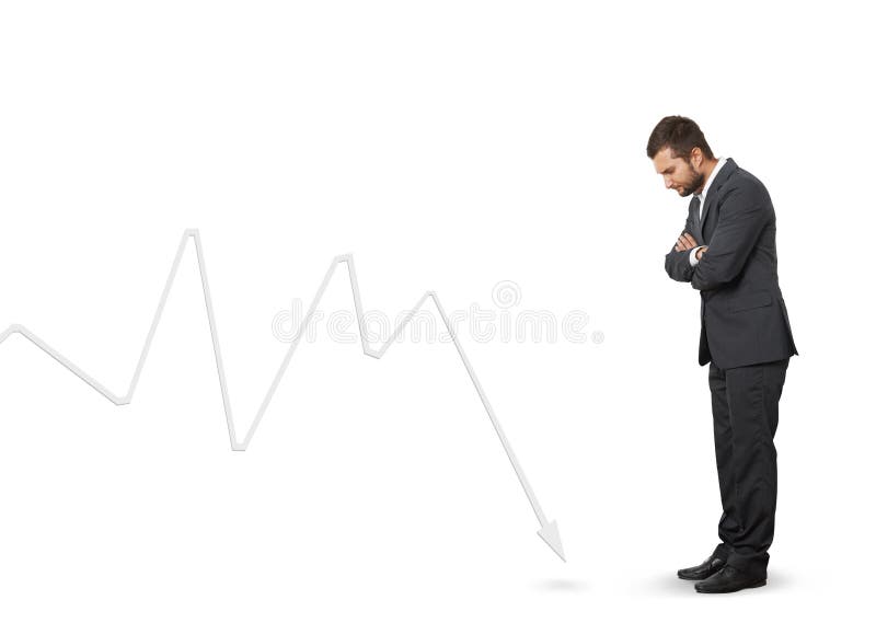 Man Looking at Graph and Showing Thumbs Up Stock Image - Image of ...