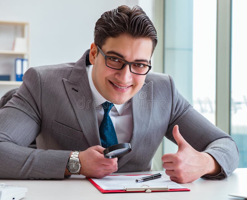 Man Looking for Errors and Mistakes in Report Stock Photo - Image of ...