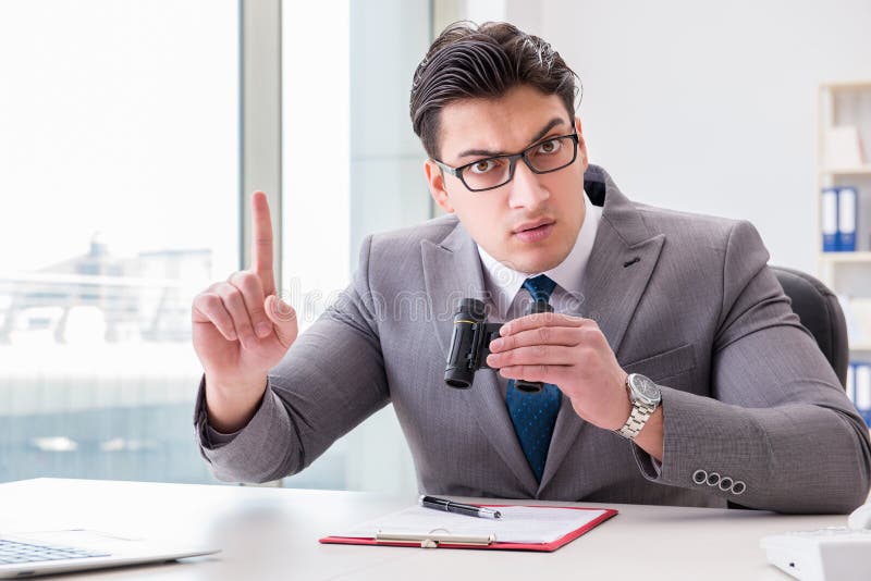 The Man Looking for Errors and Mistakes in Report Stock Image - Image ...