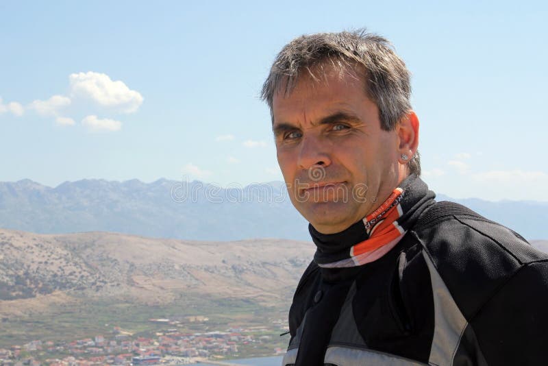 A man is looking forward stock image. Image of smile - 28025985