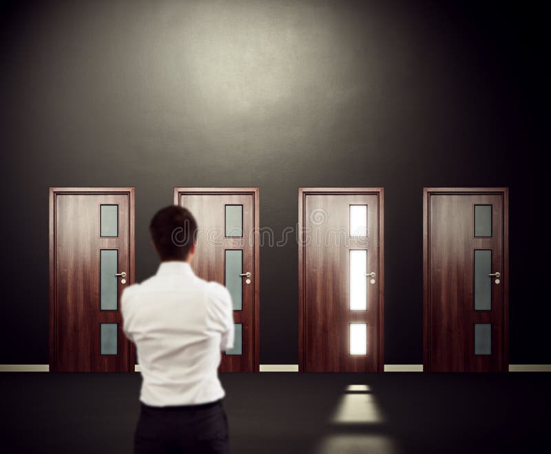 Open the door stock photo. Image of businessman, opportunities - 32579894