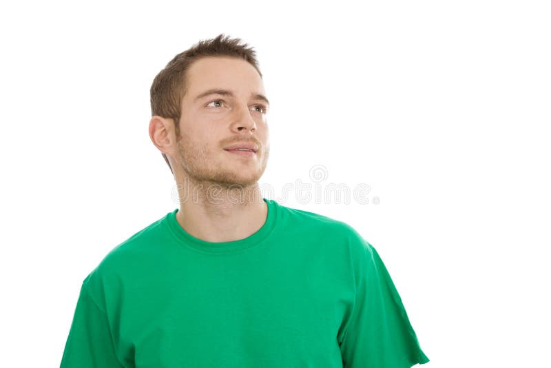 Man Looking into His Future Stock Photo - Image of positive, reflective ...
