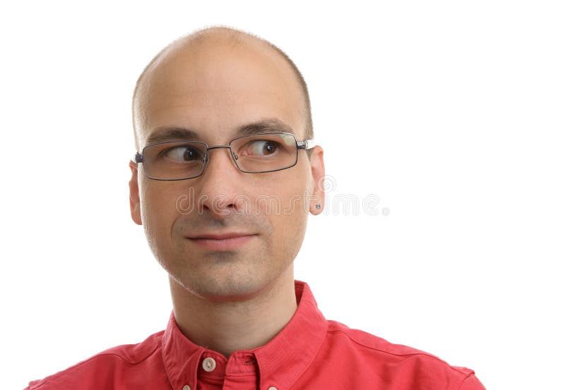 Man looking left stock image. Image of young, human, closeup - 34648385