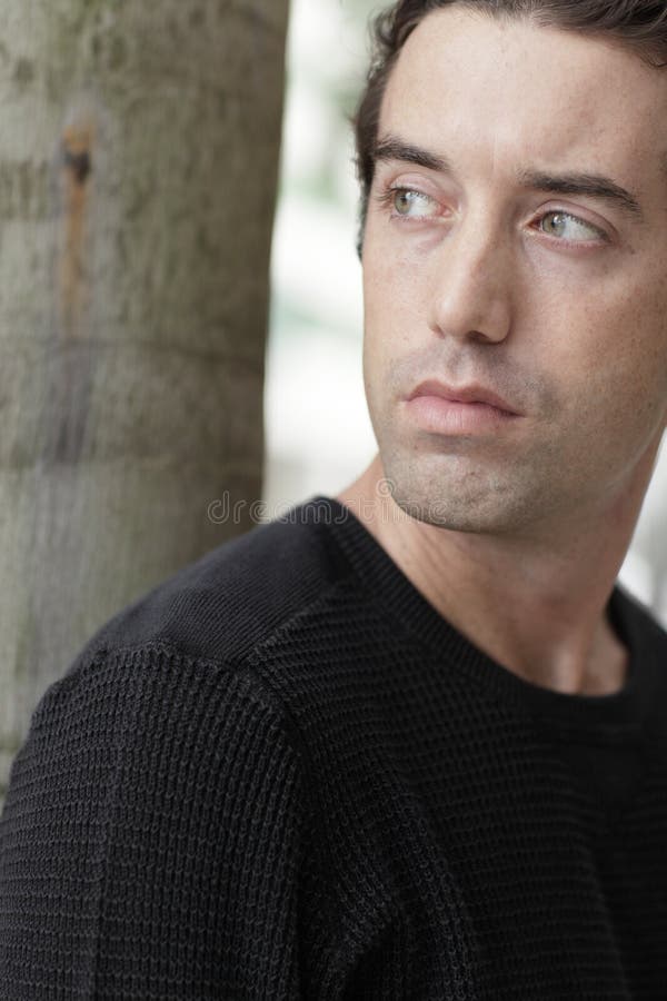 Man Looking Over His Shoulders Stock Image - Image: 17627945