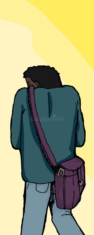 Hunched Over Person Walking Stock Illustration - Illustration of ...