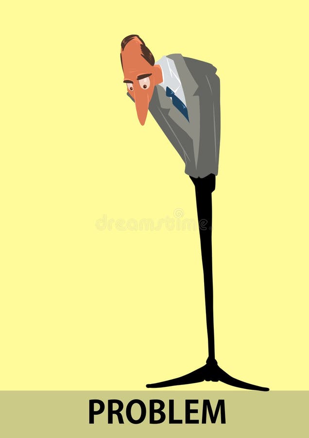 Man Looking Problem Cartoon Illustration Stock Illustration ...