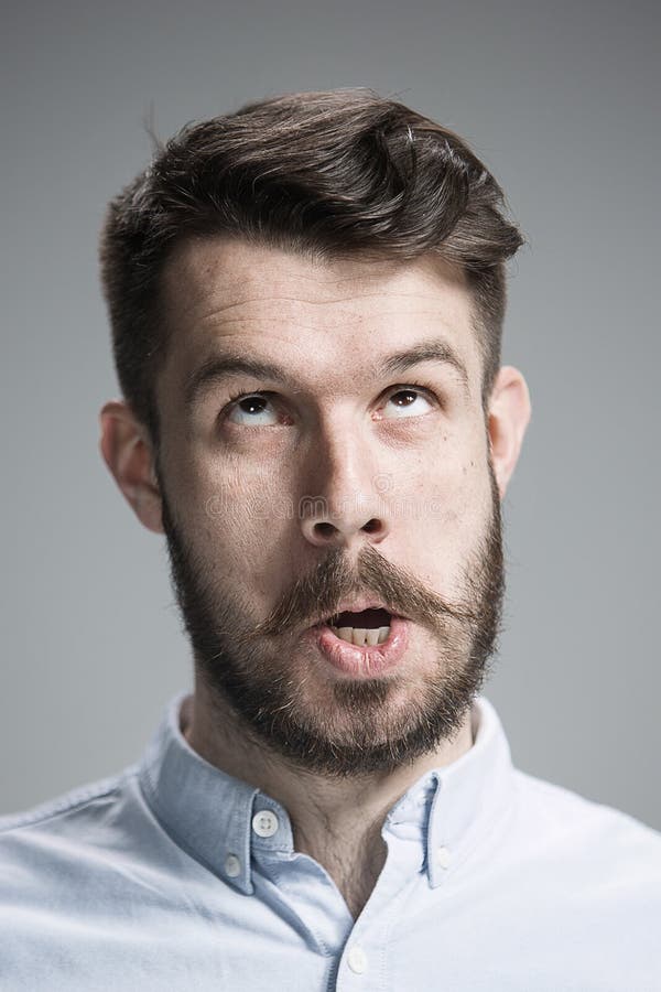 Man Reminiscing Looking at an Old Photo Album. Stock Photo - Image of ...