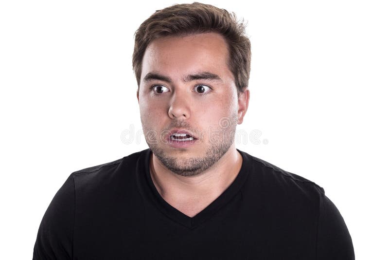 Man Looking Shocked stock image. Image of fright, millenial - 82554111