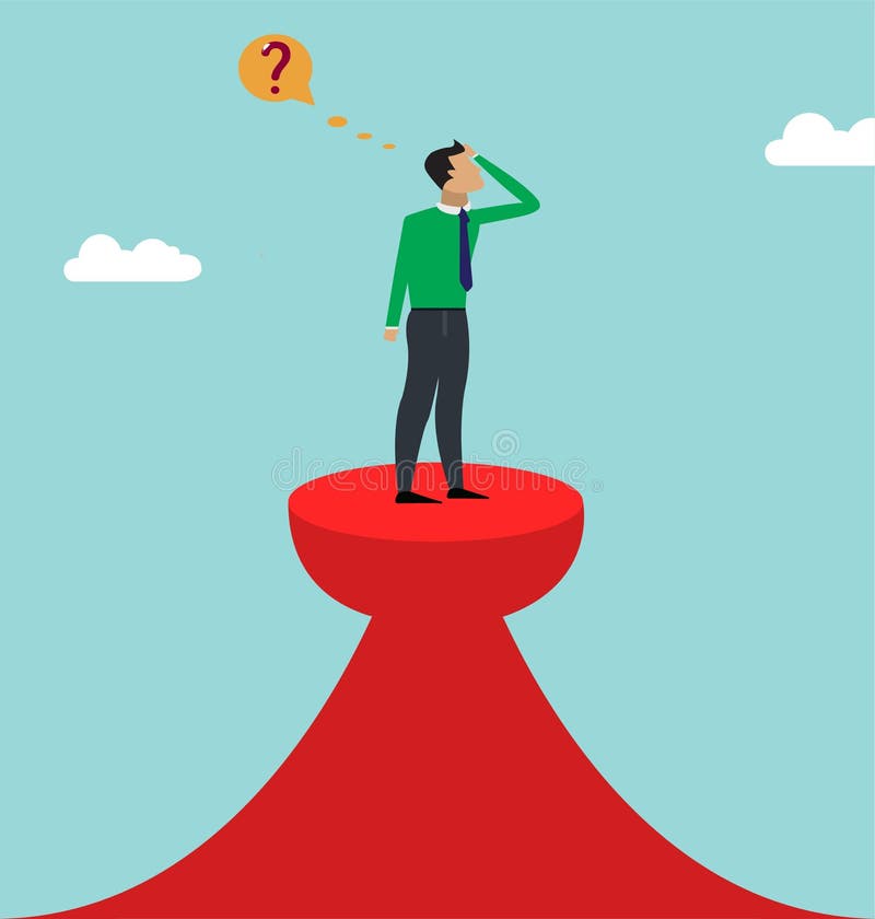 Business Man Stand on High Searching for Something, Business and ...