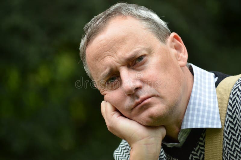 Man looking thoughtful stock image. Image of distant - 37344467