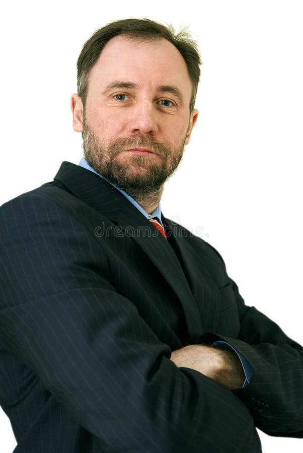 Sitting businessman stock photo. Image of business, full - 5014198