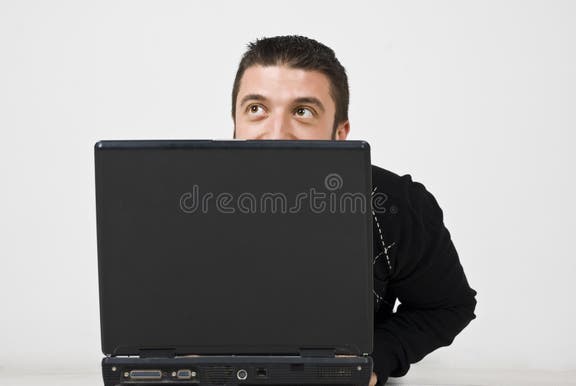 112 Man Hidden Behind Computer Stock Photos - Free & Royalty-Free Stock ...