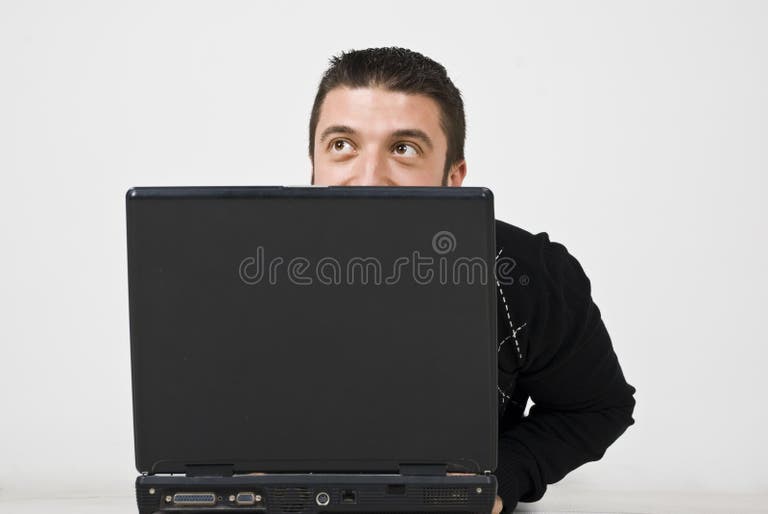 112 Man Hidden Behind Computer Stock Photos - Free & Royalty-Free Stock ...