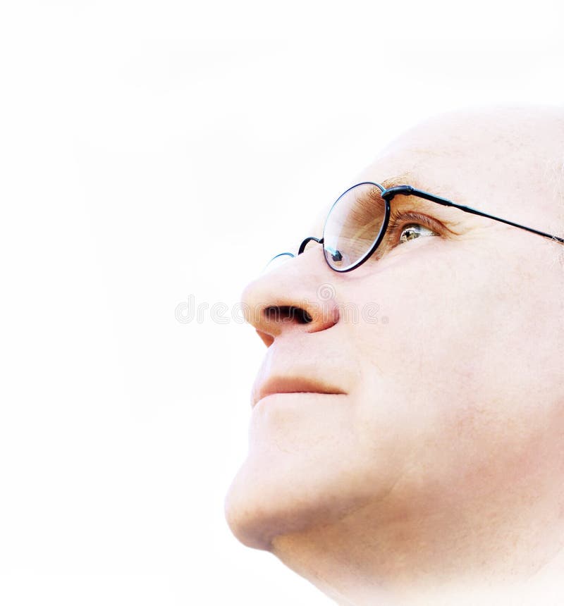 Man looking for a vision stock image. Image of profile - 3009187