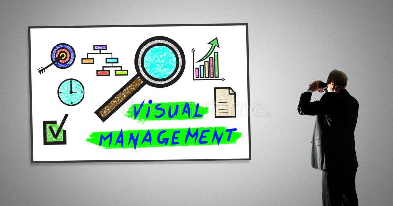 Visual Management Concept on a Whiteboard Stock Photo - Image of graph ...