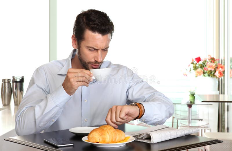 Man Looking Watch Worried by Late Stock Photo - Image of businessman ...