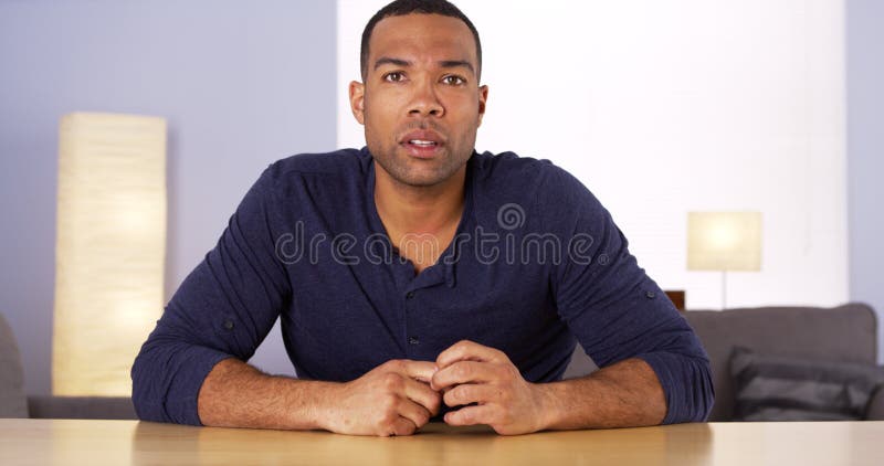 Man Looking Worried And Concerned Stock Image - Image of camera ...