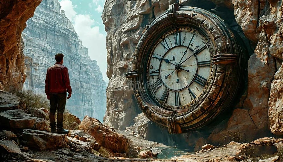 Mysterious Clock in the Rock Stock Photo - Image of looks, tourism ...