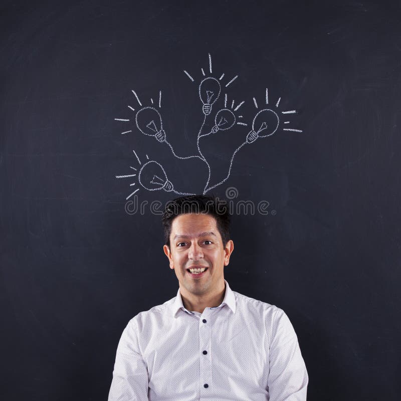 Man with Lots of Creativity Stock Image - Image of inspiration ...