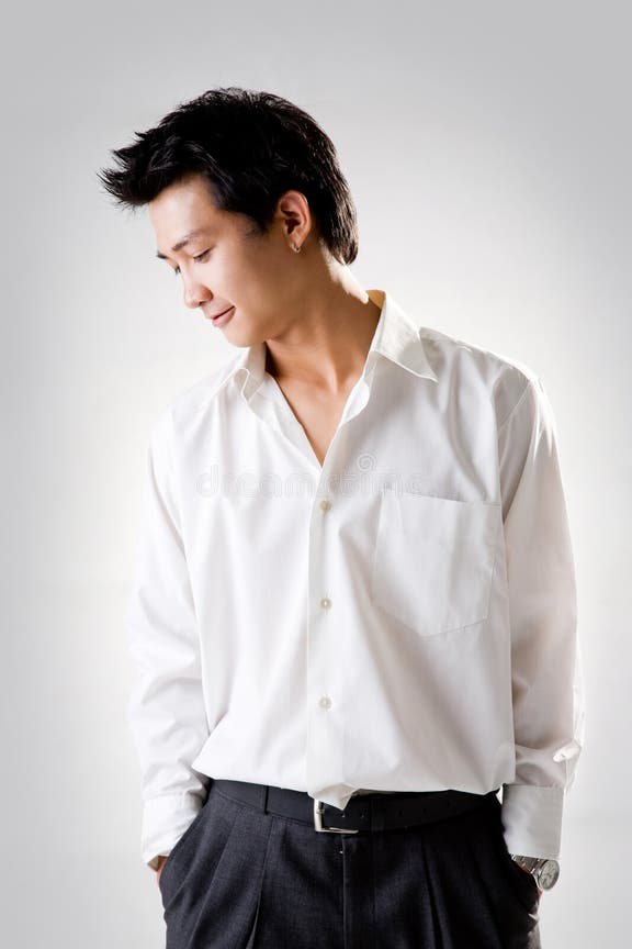 Man with a loving smile stock photo. Image of asian, standing - 4303156