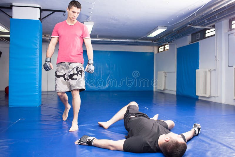 Kick in the Beard during Box Training Stock Photo - Image of boxing ...