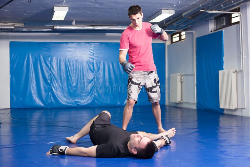 Kick in the Beard during Box Training Stock Photo - Image of boxing ...