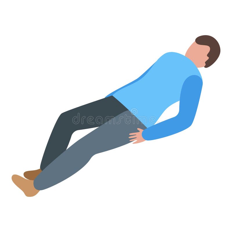 Man Lying Down Resting or Injured Illustration Stock Illustration ...