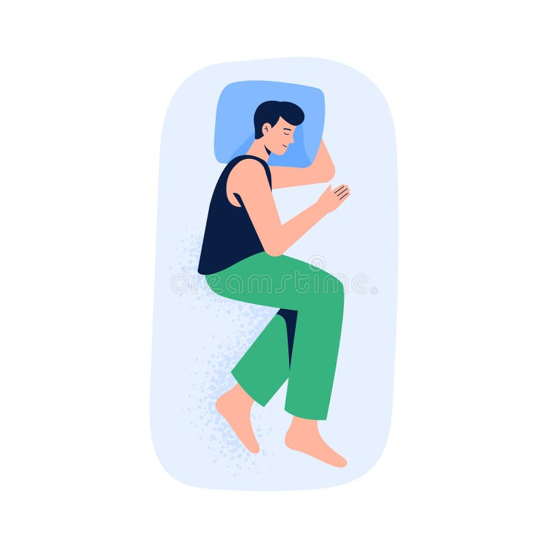 Side Sleeping Position Stock Illustrations – 754 Side Sleeping Position ...