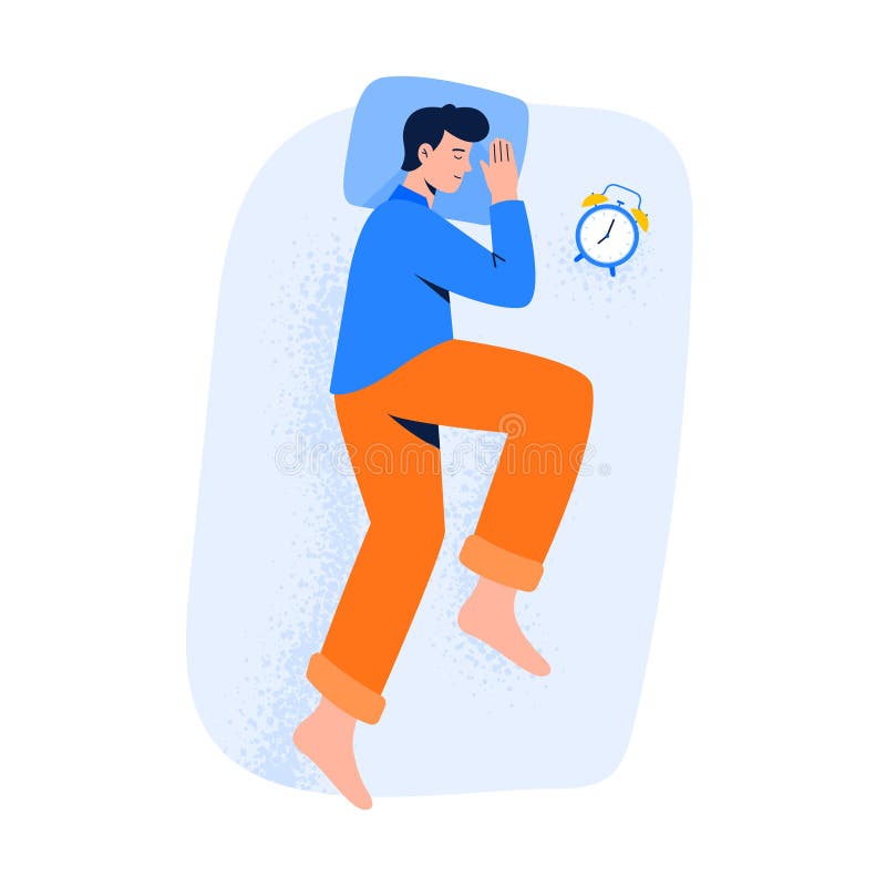 Side Sleeping Position Stock Illustrations – 769 Side Sleeping Position ...